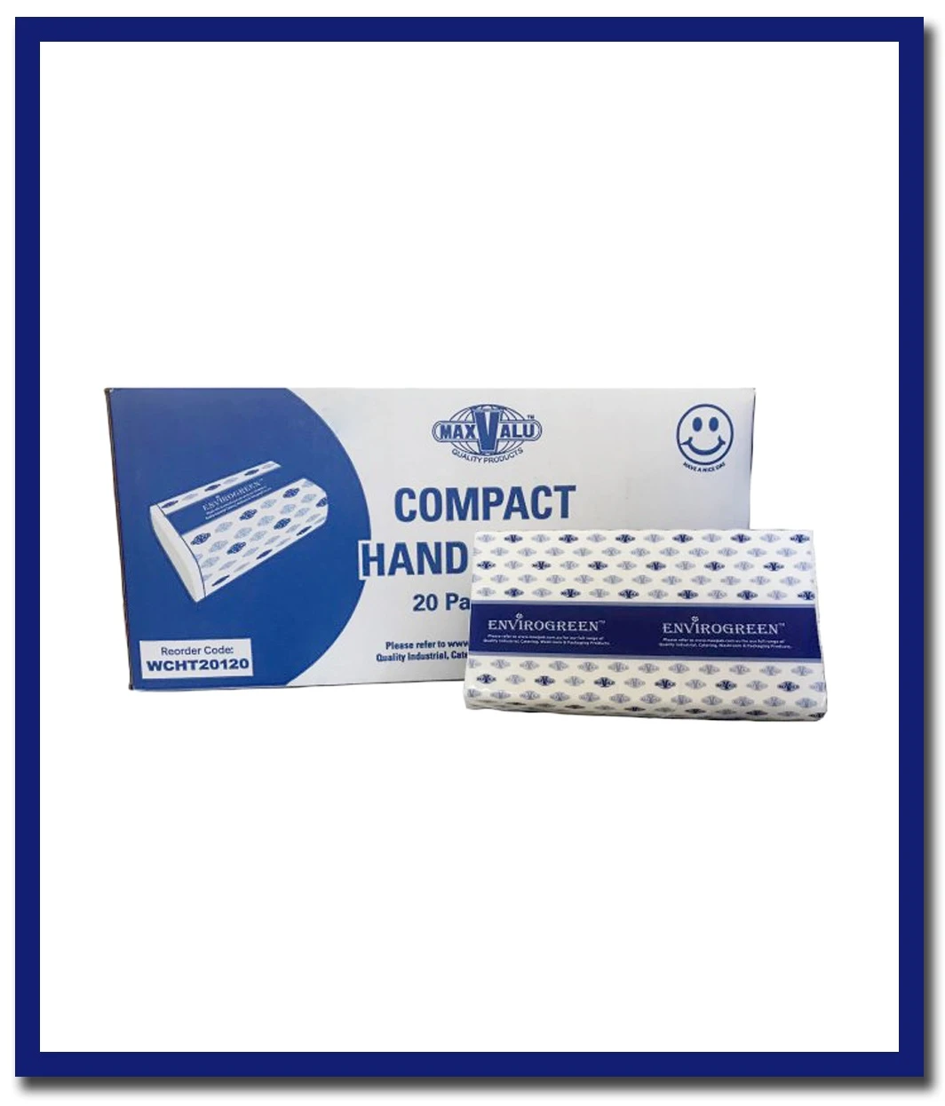 MaxValu Compact Fold Hand Towel - (20 Packs X 120 Sheets) Per Box ...
